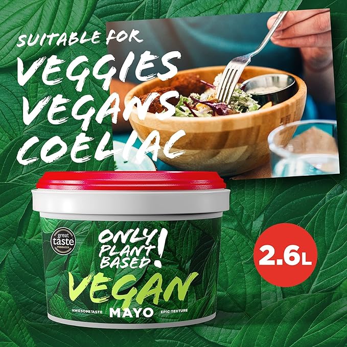 Only! Plant Based Vegan Mayonnaise Sauce Catering Tub 2.6L | NAVESU ...